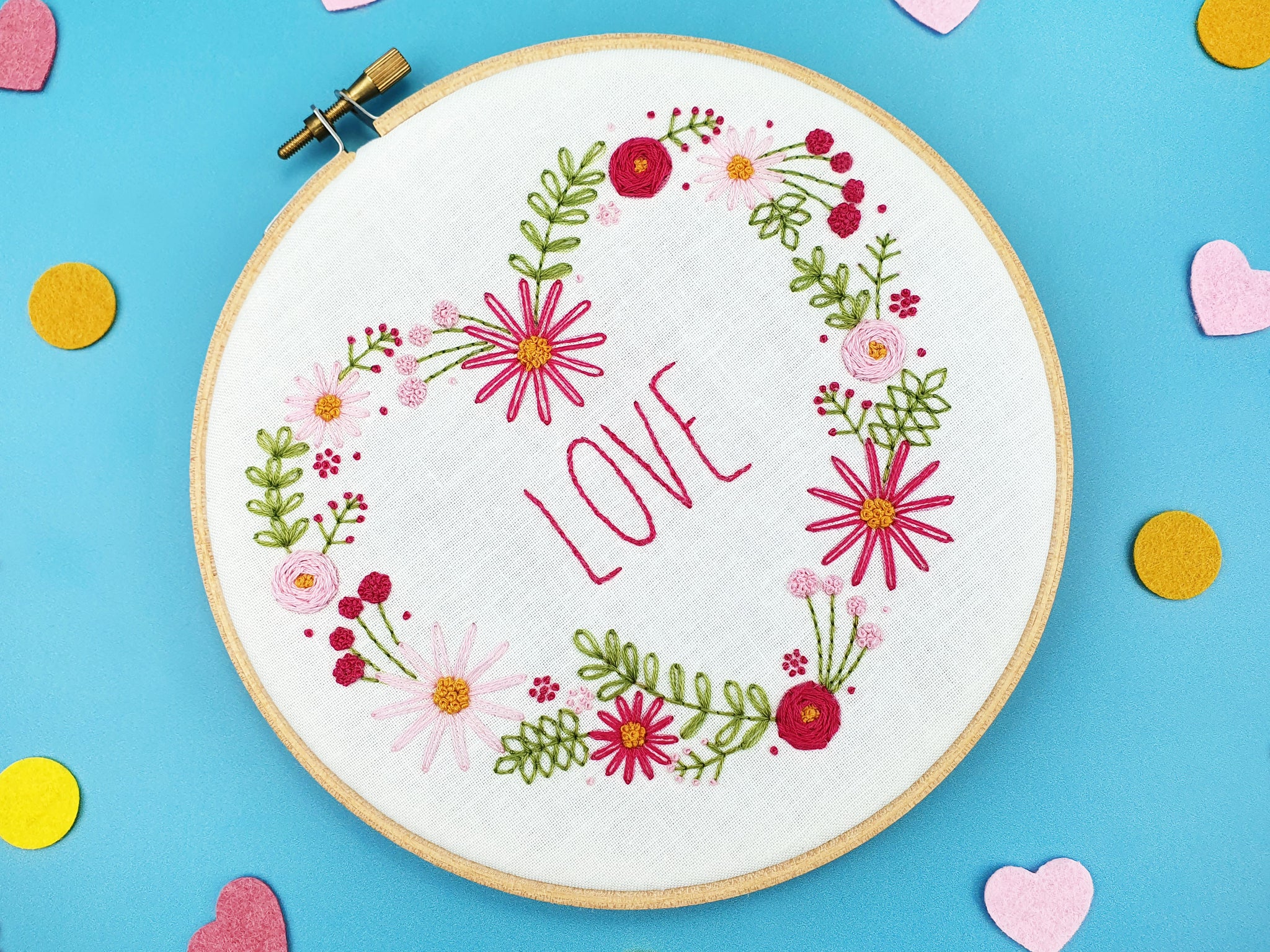 Floral Love Heart Embroidery Fabric Pack - 40% Off! – ohsewbootiful